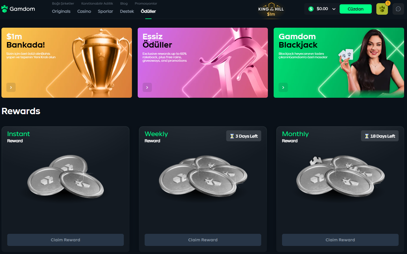Gamdom TR - En İyi Bitcoin ve Kripto Casinosu